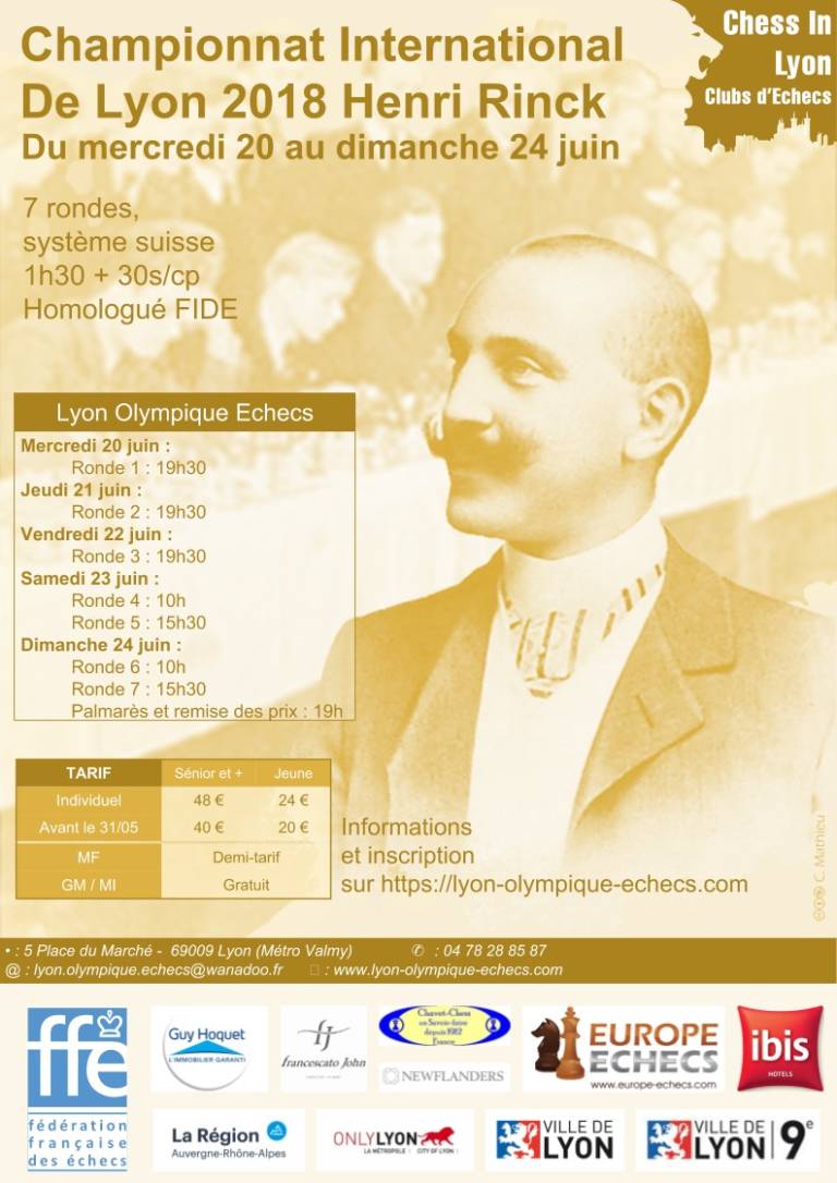 Championnat de Lyon de BLITZ Henri RINCK : le Maître International Yohan BENITAH remporte la ...