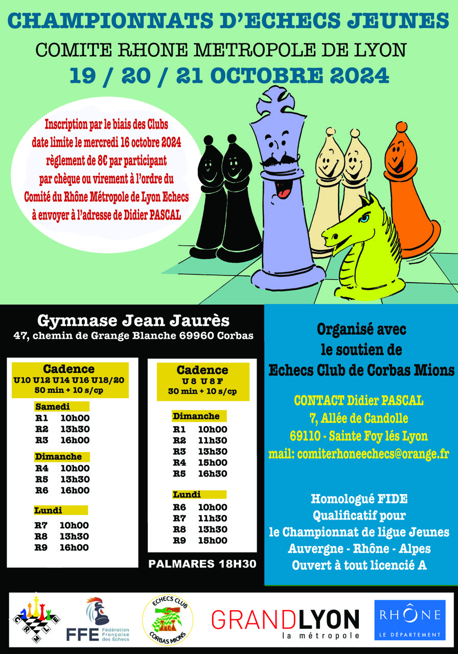 Première liste des inscrits au Championnat du Rhône ! – Lyon Olympique Echecs