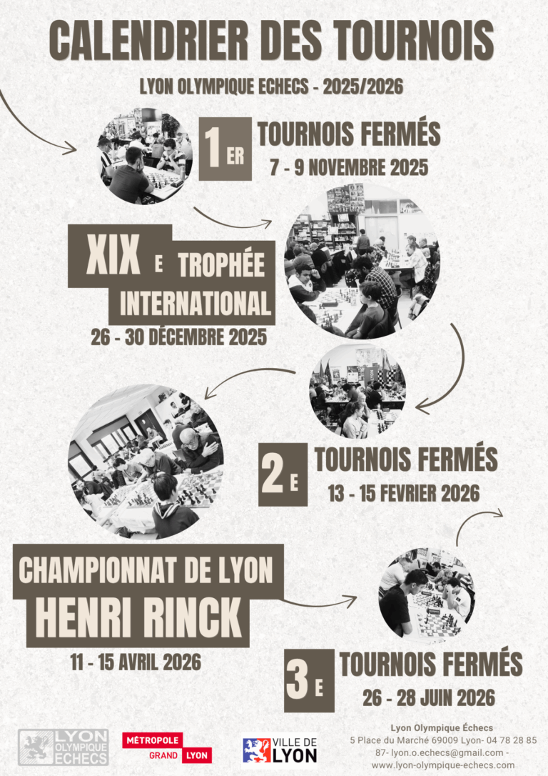 Tournois lents – Lyon Olympique Echecs